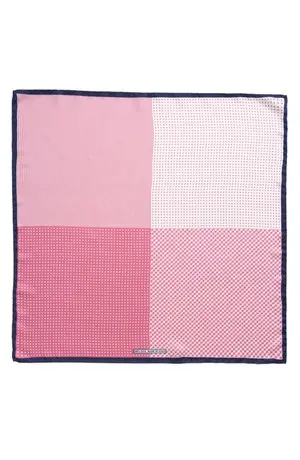 Nordstrom Panel Silk Pocket Square - Pink