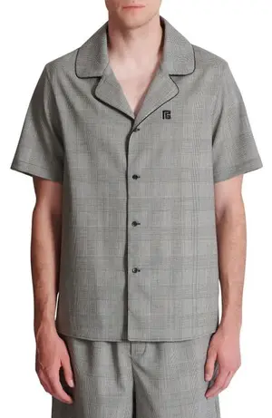 Balmain Short-sleeved Prince Of Wales Shirt