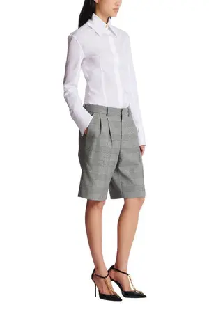 Balmain Prince Of Wales Check Darted Shorts