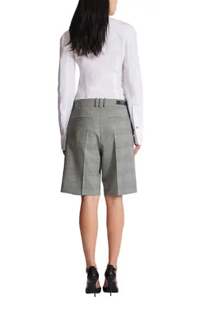 Balmain Prince Of Wales Check Darted Shorts