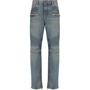 Balmain Zip Up Jeans For Men