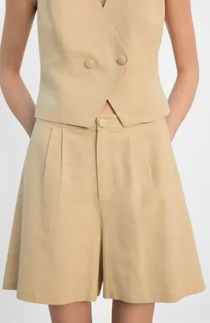 Mango Button Detailed Shorts For Women