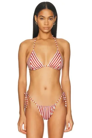 BANANHOT Liri Bikini Top - Russet Stripes