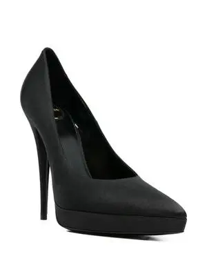 Saint Laurent Pointed Toe Leather Pumps