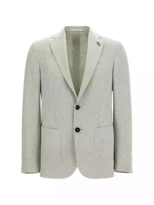 Pal Zileri Brera Chevron-pattern Blazer - Grey