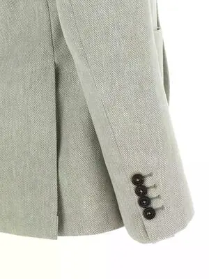 Pal Zileri Brera Chevron-pattern Blazer - Grey
