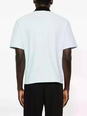LANVIN Short-sleeve Contrast Polo Shirt - Blue
