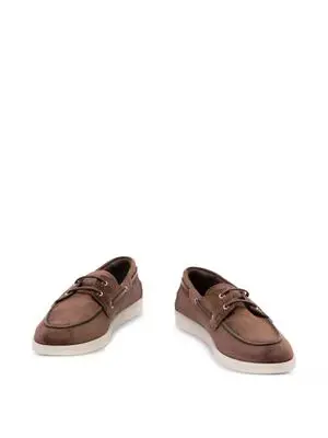Prada Suede Boat Shoes