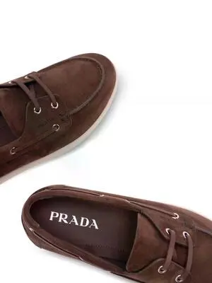 Prada Suede Boat Shoes