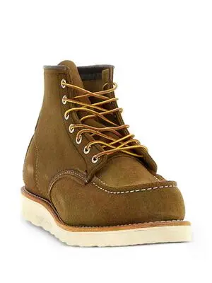 Red Wing Contrasting Stitching Leather Boots - Brown