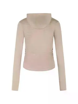 Adidas By Stella McCartney Longsleeve Hooded Knitwear With Partial Zip Closure - Neutrals