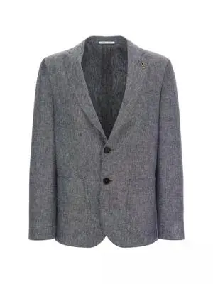 Pal Zileri Chevron-pattern Single-breasted Blazer