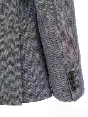 Pal Zileri Chevron-pattern Single-breasted Blazer