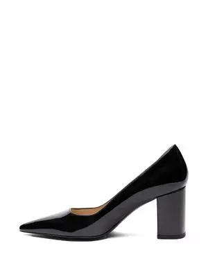 STUART WEITZMAN Power Block-heel Pointed Pumps - Black