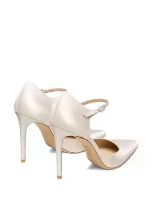 STUART WEITZMAN Crystal-embellished Ankle Strap Pumps