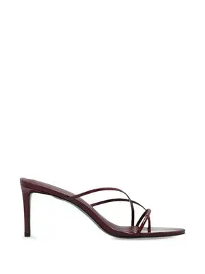 Black Suede Studio Open Toe Sandals For Women