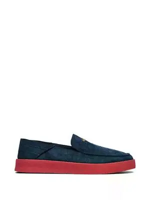 HIDE&JACK Crocodile-effect Slip-on Sneakers - Blue