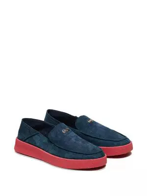 HIDE&JACK Crocodile-effect Slip-on Sneakers - Blue