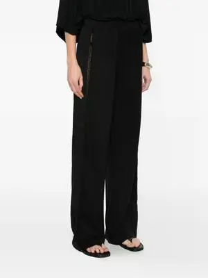 TWINSET Milano Stitch Palazzo Pants With Lace Detail