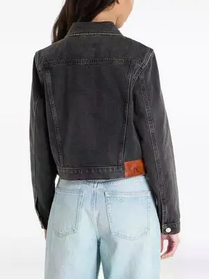 Calvin Klein Denim Cropped Jacket - Grey