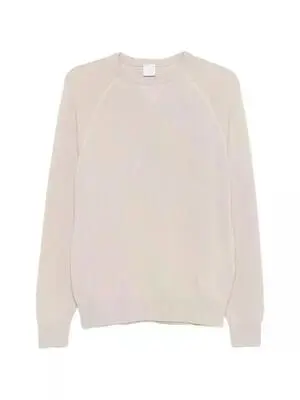 Eleventy Round-neck Fine Knit Sweater - Neutrals