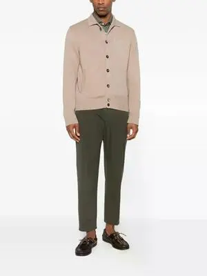 Eleventy Button Cotton Cardigan - Neutrals