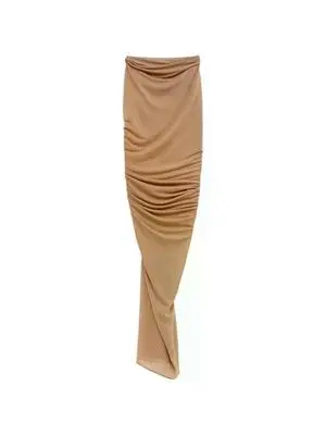 Atlein Draped-effect Skirt - Brown
