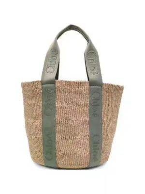 Chloé Logo-strap Tote Bag - Neutrals