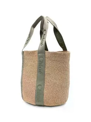 Chloé Logo-strap Tote Bag - Neutrals