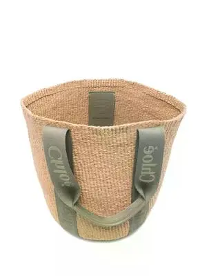 Chloé Logo-strap Tote Bag - Neutrals