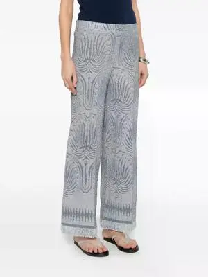 CIRCUS HOTEL Patterned Frayed Trousers