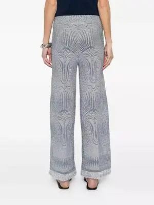CIRCUS HOTEL Patterned Frayed Trousers