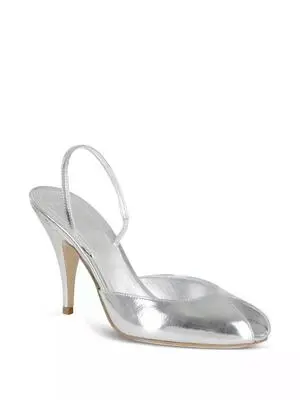 3JUIN Metallic Slingback Pumps