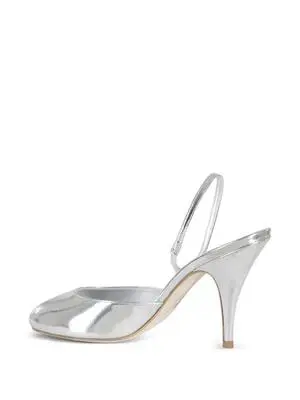 3JUIN Metallic Slingback Pumps