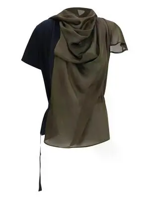 Sacai Draped-design T-shirt