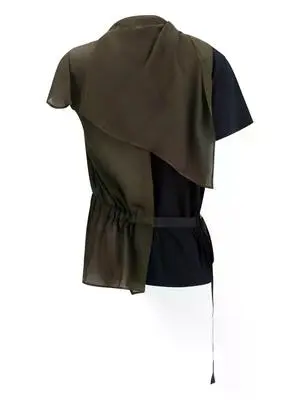 Sacai Draped-design T-shirt