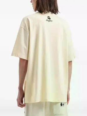 FINGERCROXX Logo-embroidery T-shirt - Neutrals
