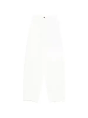 Elisabetta Franchi Logo-detail Palazzo Pants - White
