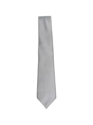 Giorgio Armani Striped Silk Neck Tie - Grey