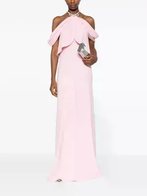 Alberta Ferretti Halterneck Maxi Dress