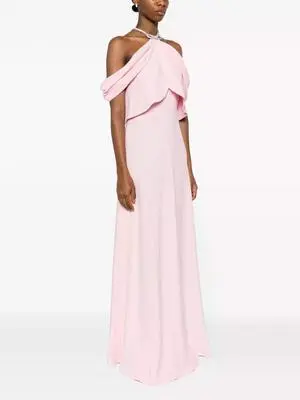 Alberta Ferretti Halterneck Maxi Dress
