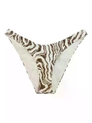 GANNI Printed Bikini Bottoms - White