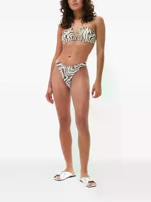 GANNI Printed Bikini Bottoms