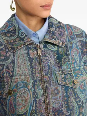 Etro Floral Paisley Denim Jacket