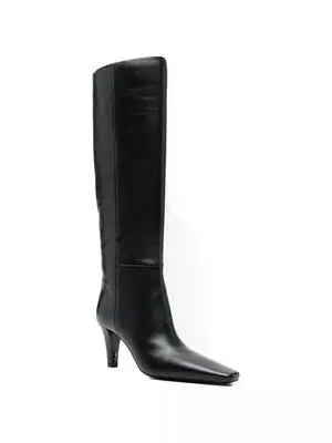 Saint Laurent Square Toe Leather Boots