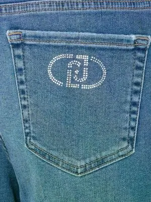 Liu Jo Strass Logo Five-pocket Jeans