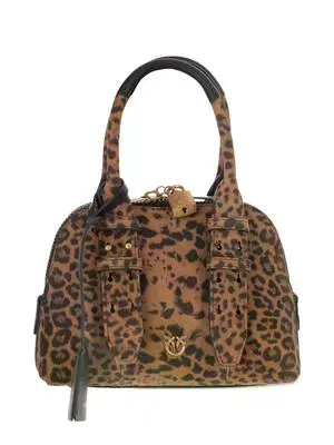 Pinko Mini Leopard-print Padlock Bag