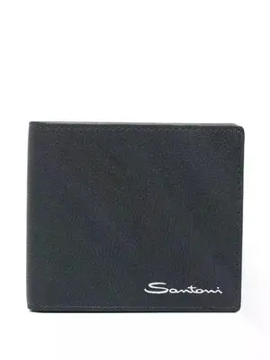 Santoni Leather Wallet - Blue