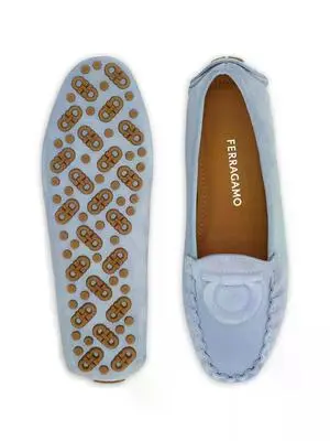 FERRAGAMO Gancini Applique Flat Shoes