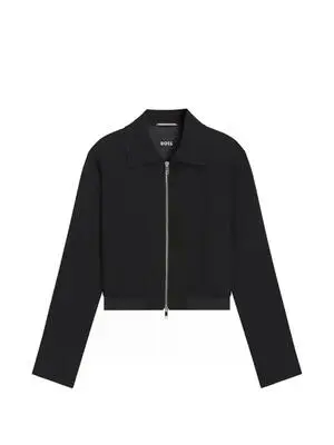 BOSS Zip-up Jacket In Crepe Fabric